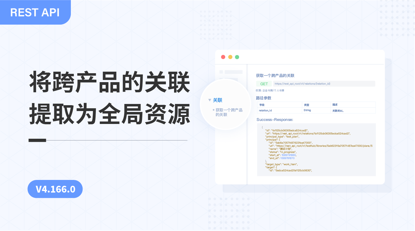 v4.166.0：REST API 将跨产品的关联提取为全局资源
